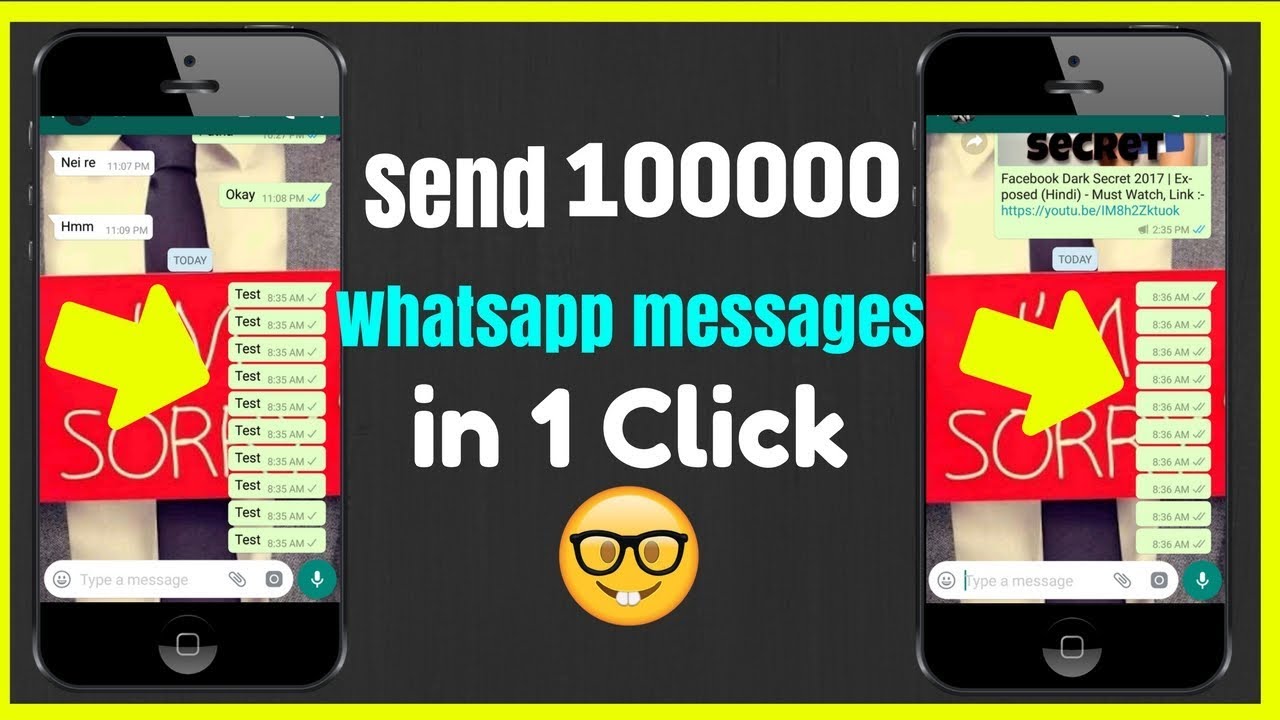 How to Send 1,000 Messages in one click on whatsapp (no Root) - 2017 ...