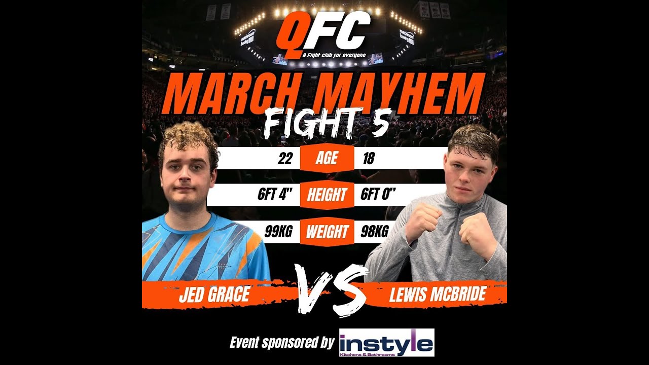 JED GRACE VS LEWIS MCBRIDE - QFC Boxing 'March Mayhem' - YouTube
