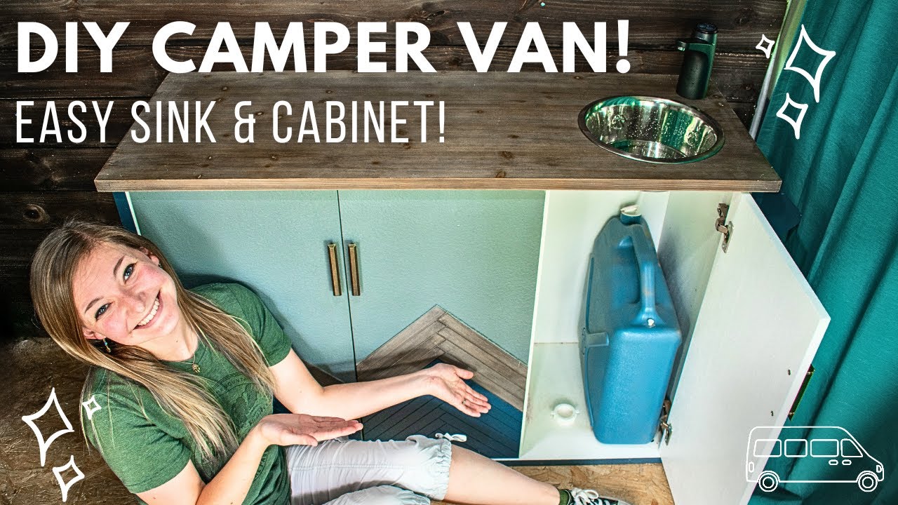 DIY Camper Van Cabinet & Sink | Super Easy Build for Your Van Life ...
