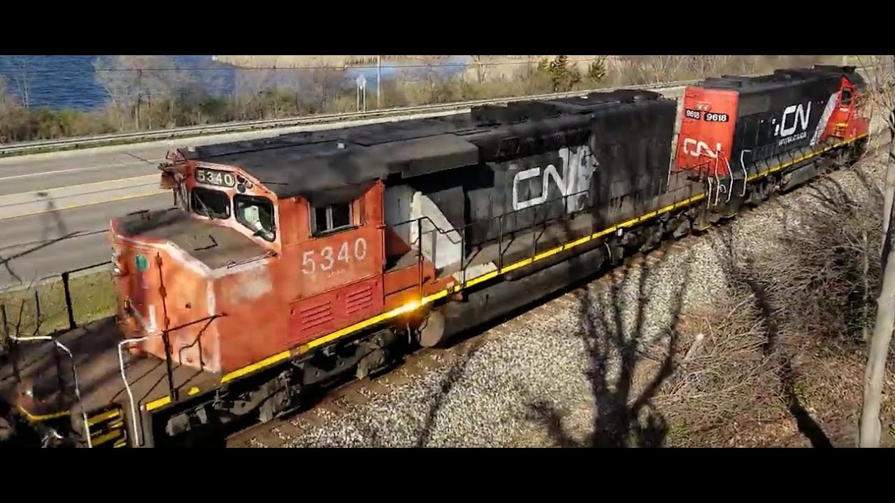 CN 9618, CN 5340 with Intermodal 26 Apr 20 - YouTube