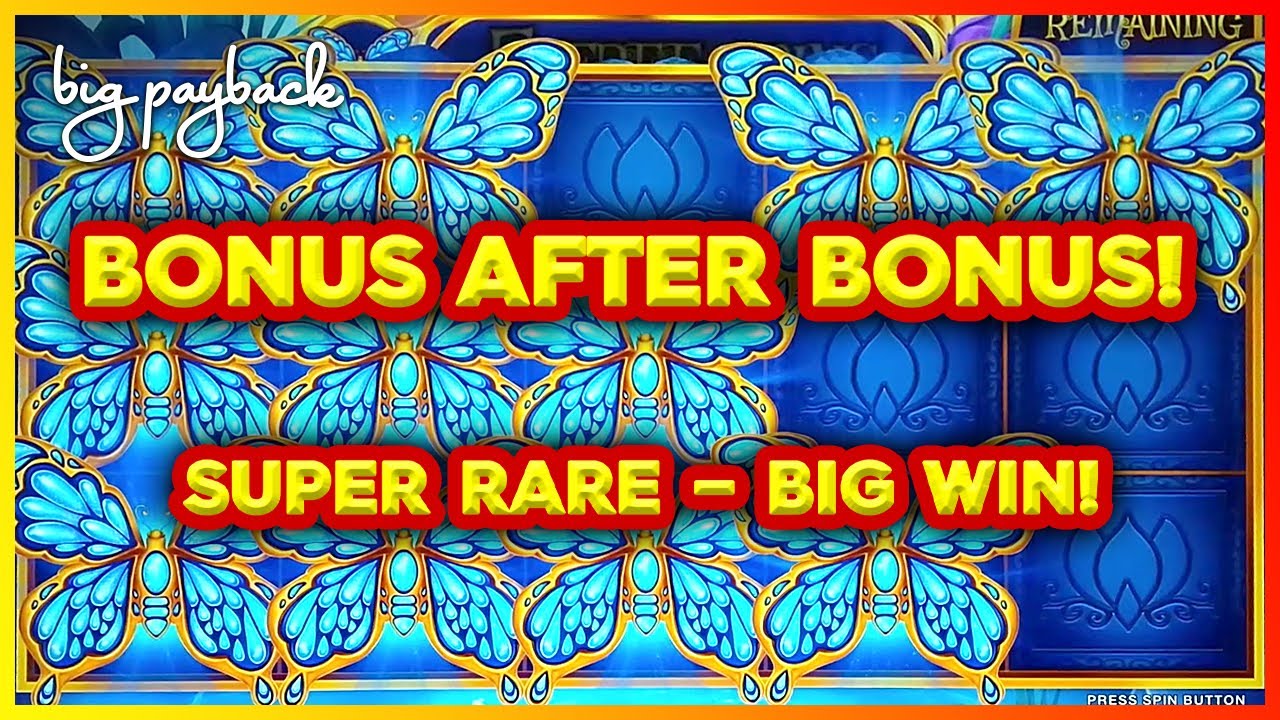 SUPER RARE BONUS AFTER BONUS! Butterfly Rise Slot - BIG WIN! - YouTube