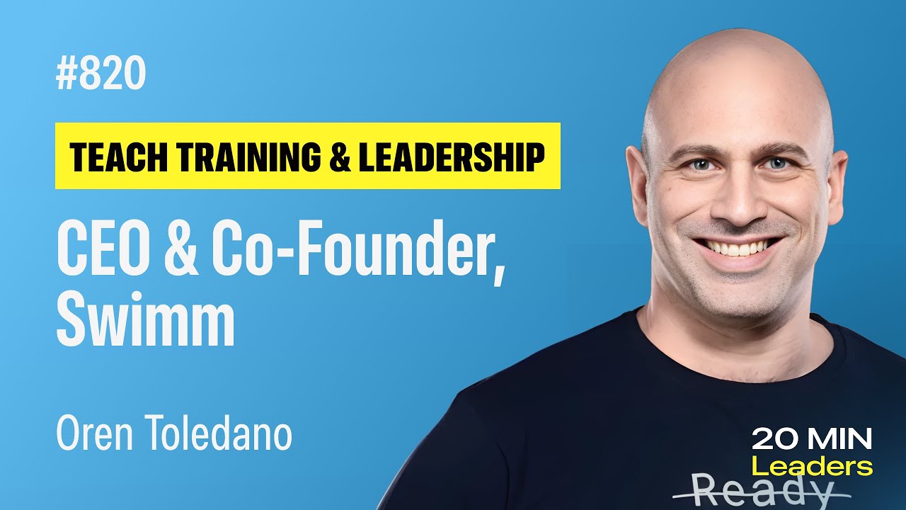 Ep820: Oren Toledano | CEO & Co-founder, Swimm - YouTube
