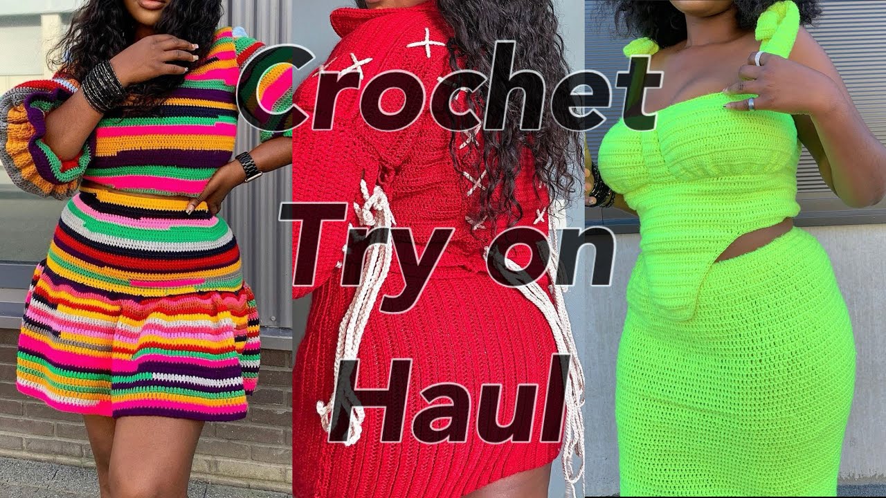 🧶Trying Handmade crochet clothing I made🧶* HONEST REVIEW + Haul - YouTube