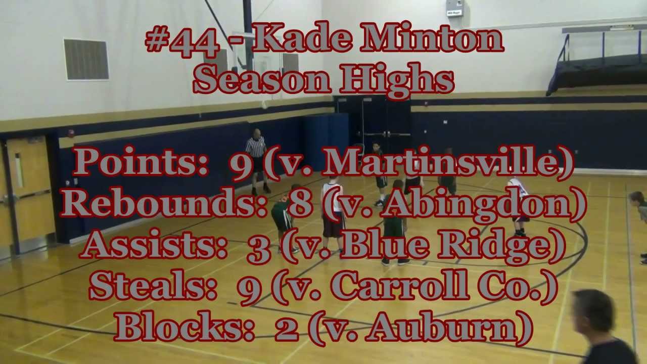 2012-13 Wytheville Warriors - Kade Minton Highlights - YouTube