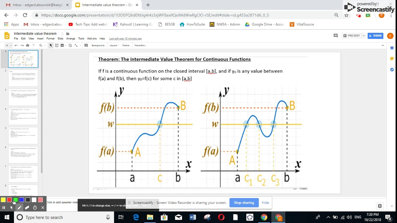 Intermediate value theorem - YouTube