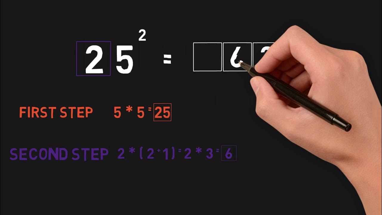 Math Tricks | Square numbers end in 5 with the most easy fast way - YouTube