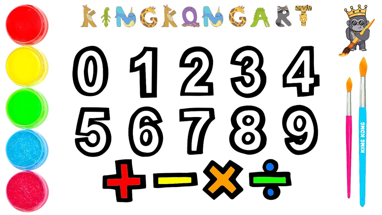 How to Draw Numbers | Step by Step | Easy Drawing & Painting for ...