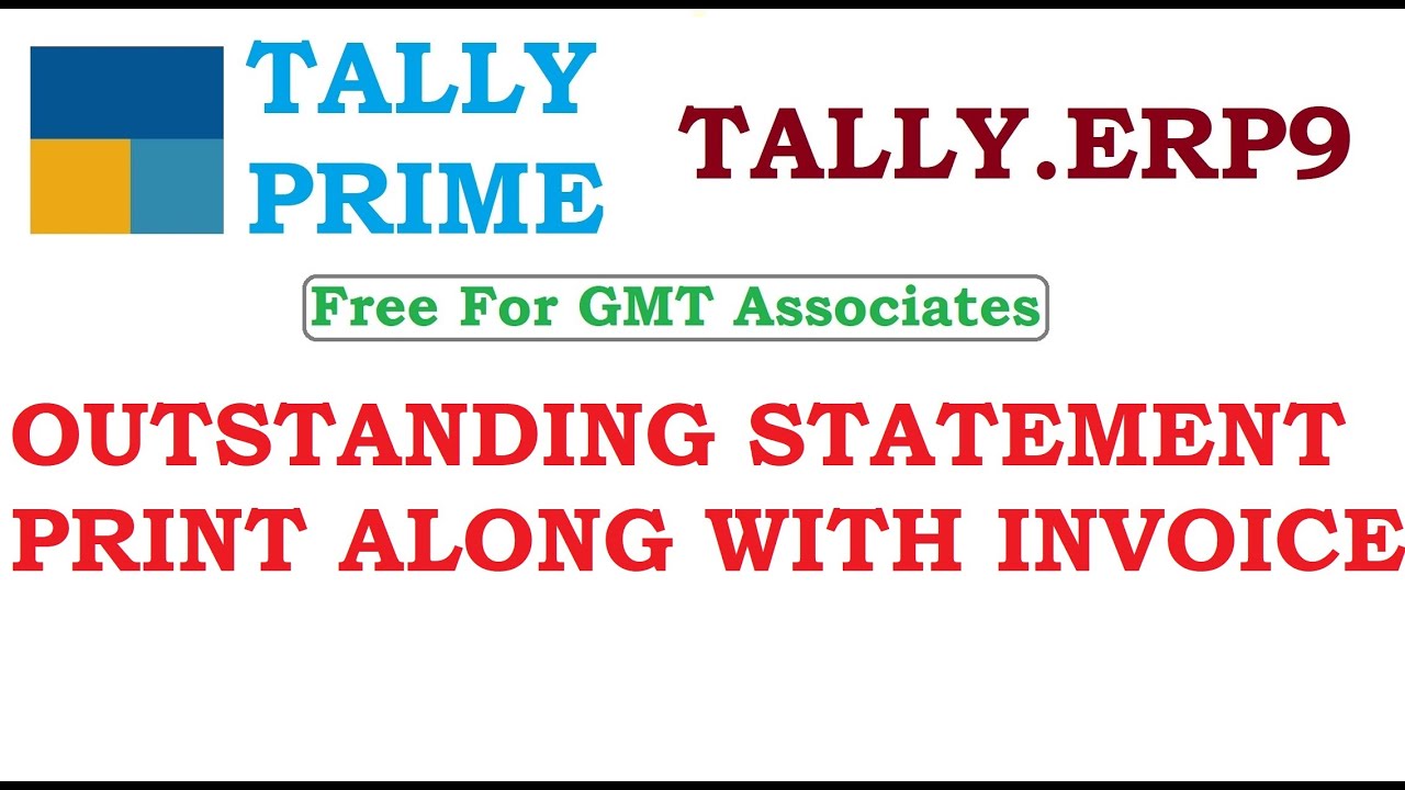 OUTSTANDING STATEMENT PRINT ALONG WITH INVOICE - YouTube