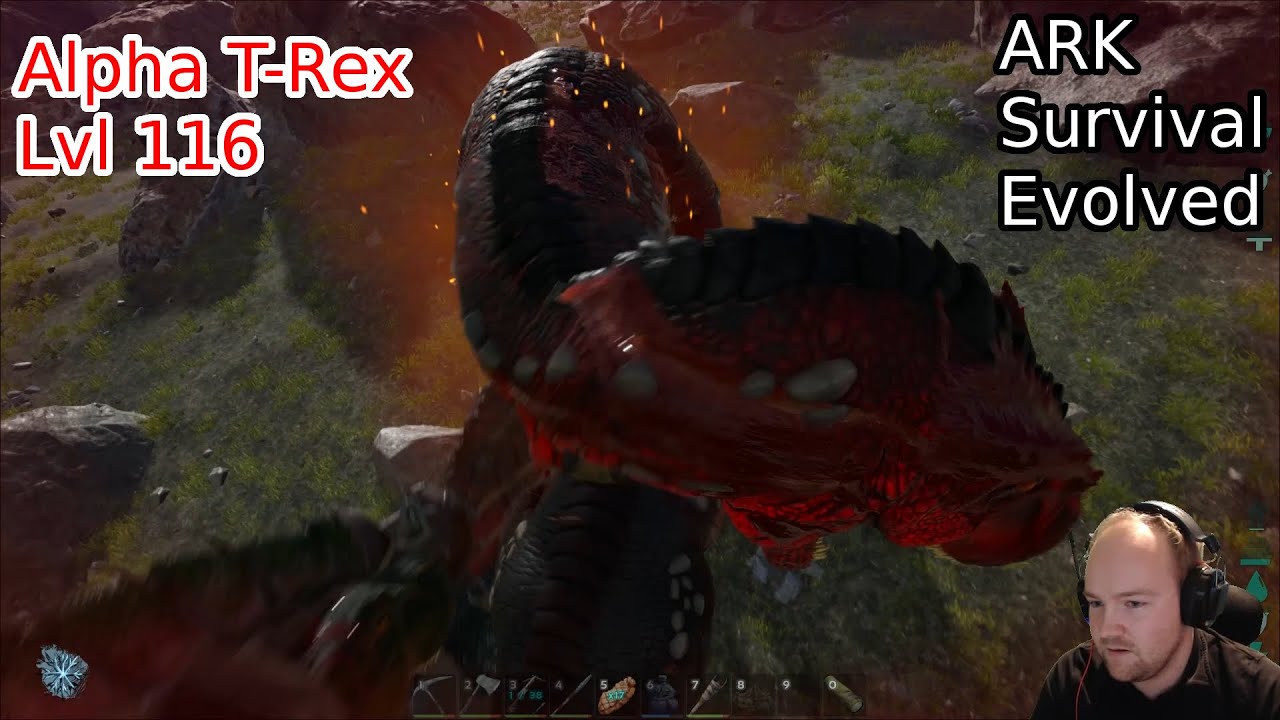 Killing a lvl 116 Alpha T Rex | Ark Survival Evolved - YouTube