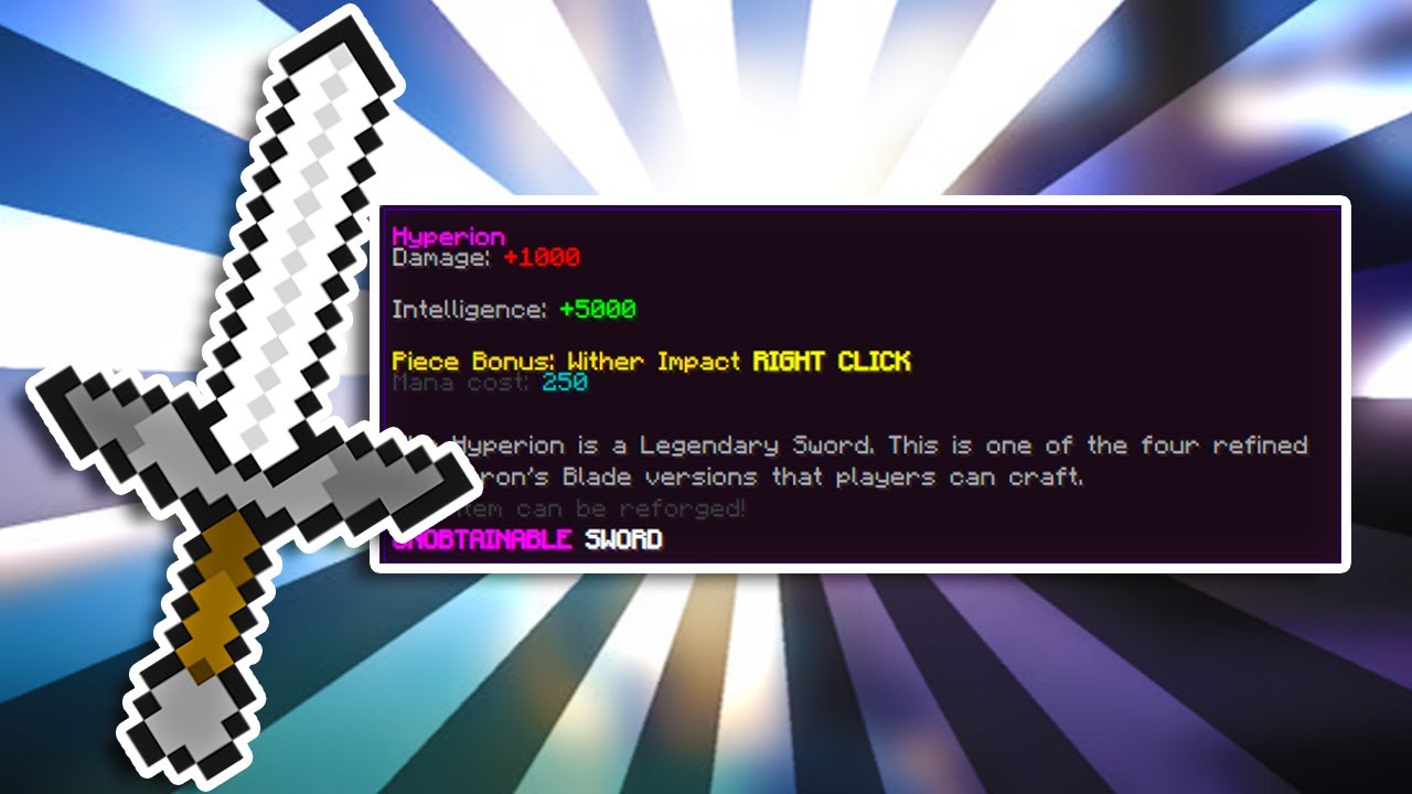 I GOT A CHIMERA 5 HYPERION (3 BIL SWORD) In Hypixel Skyblock - YouTube