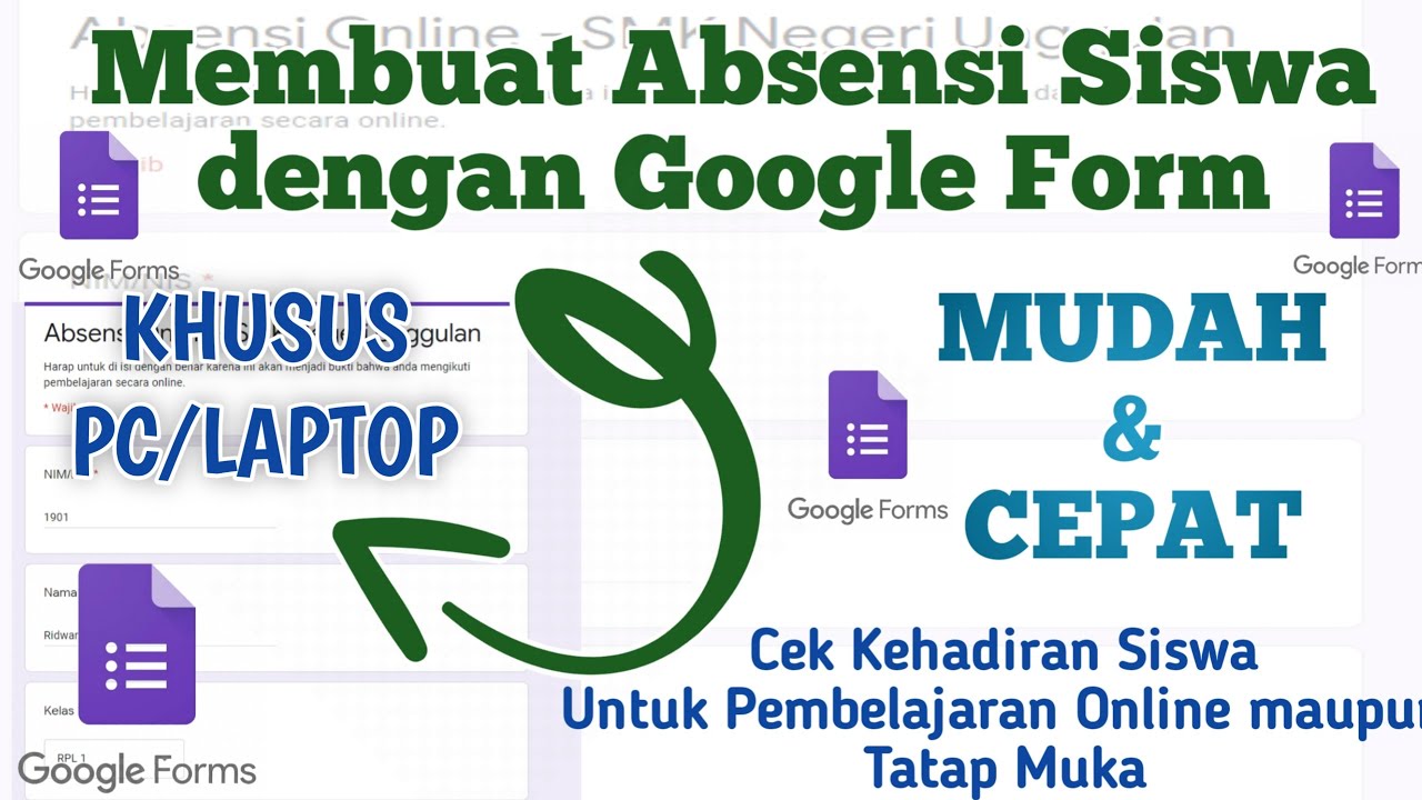 Cara Membuat Google Form Absensi Lewat Laptop || Tutorial Google Form ...