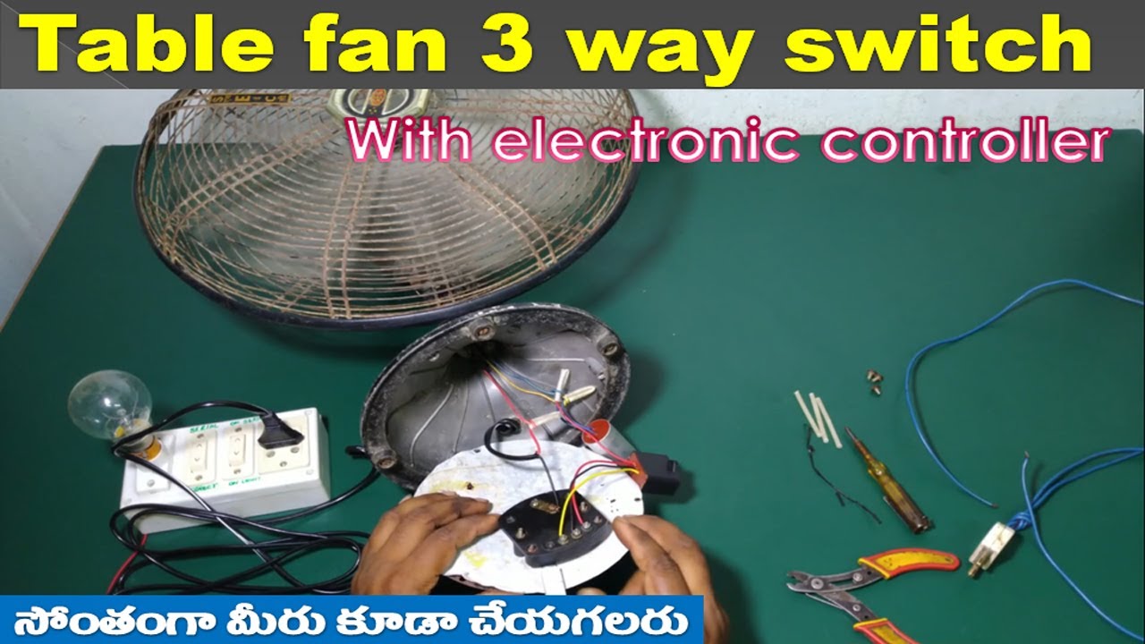 table fan 3 switch wiring.how to connect 3 way switch control. - YouTube