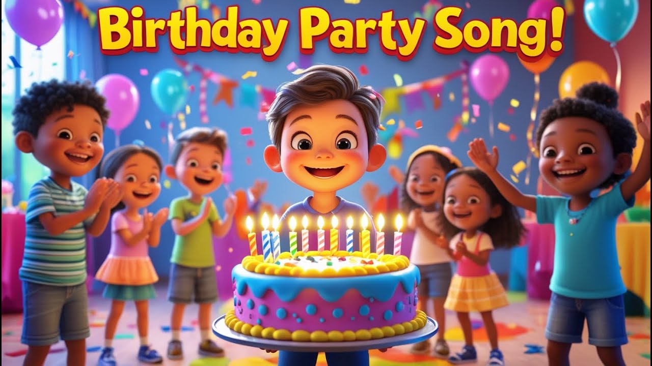 🎂 Birthday Party Song for Kids! | Fun Dance & Sing-Along 🎈 - YouTube