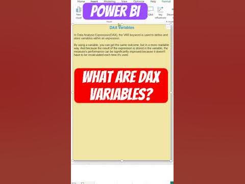 What are DAX Variables? | In under 3 minutes learn the important ...