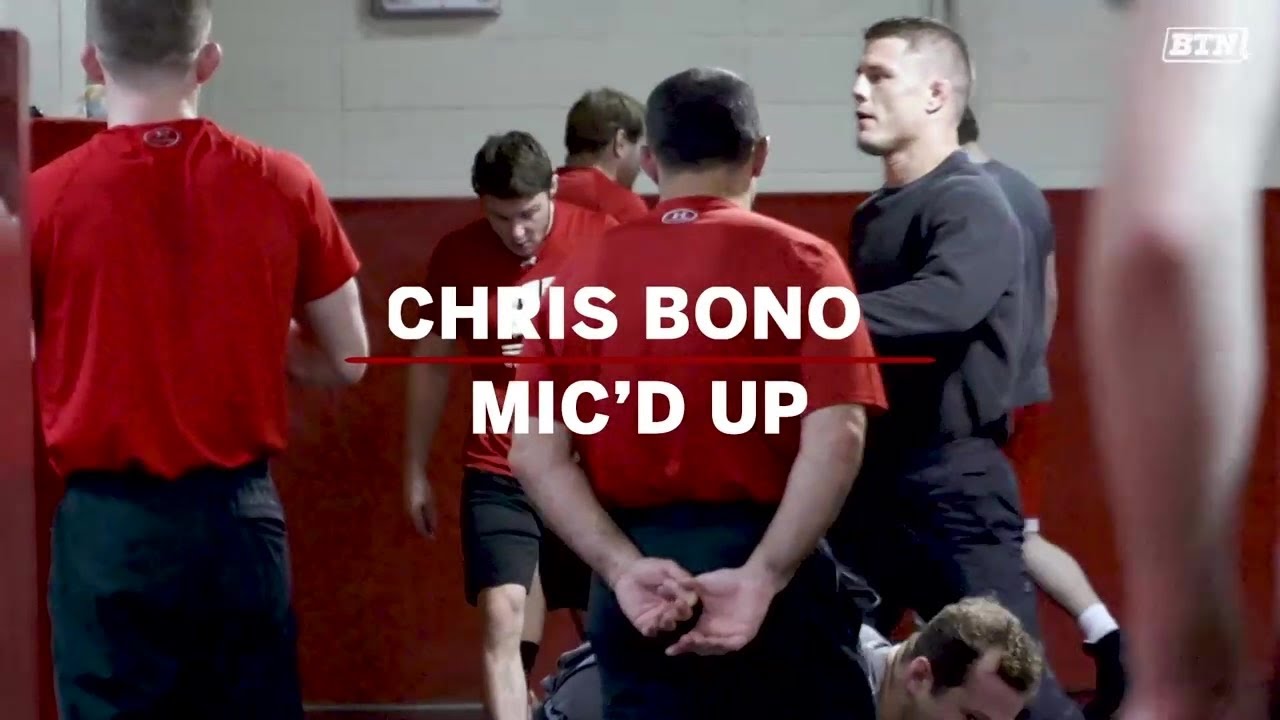 Mic'd Up with Coach Chris Bono | Wisconsin | B1G Wrestling - YouTube