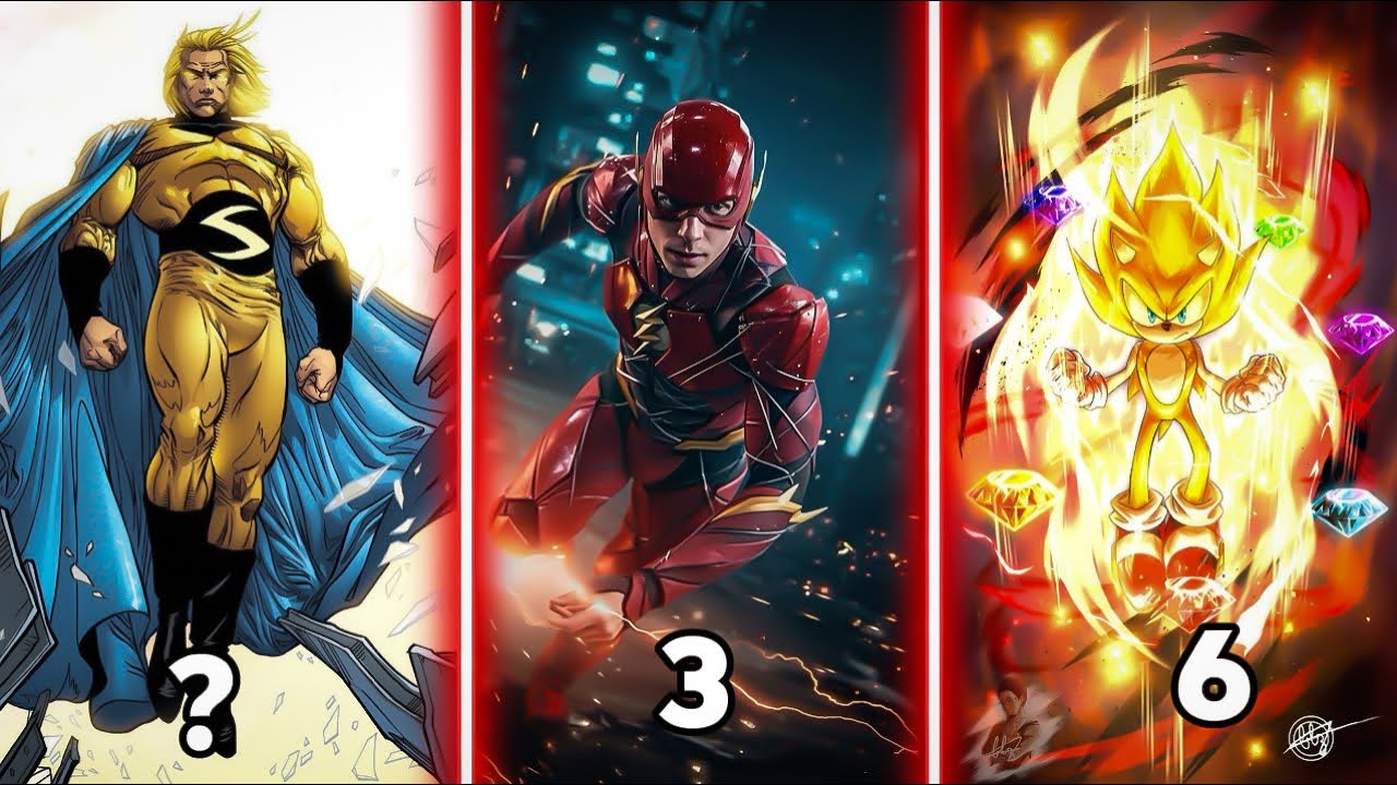 Fastest Speedsters to exist in fiction || Sonic || Flash || Quicksilver ...