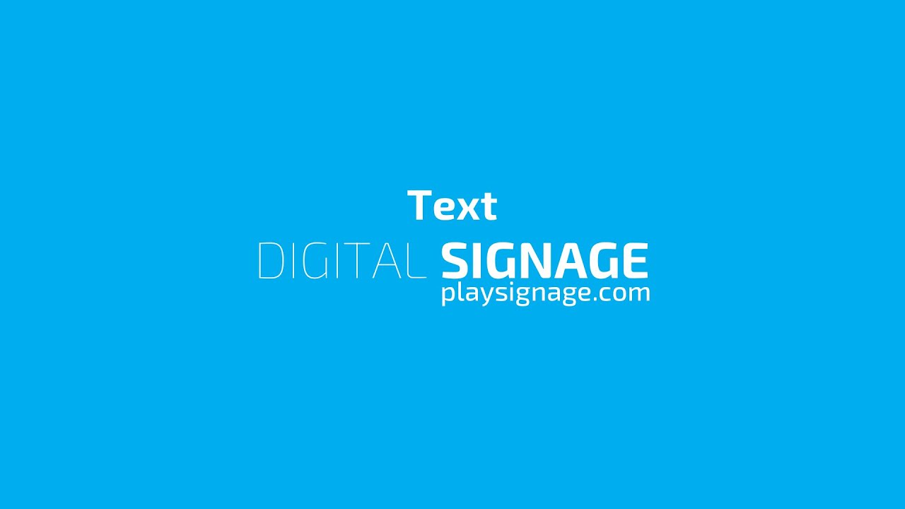 How to add and style Text in your digital signage content - YouTube