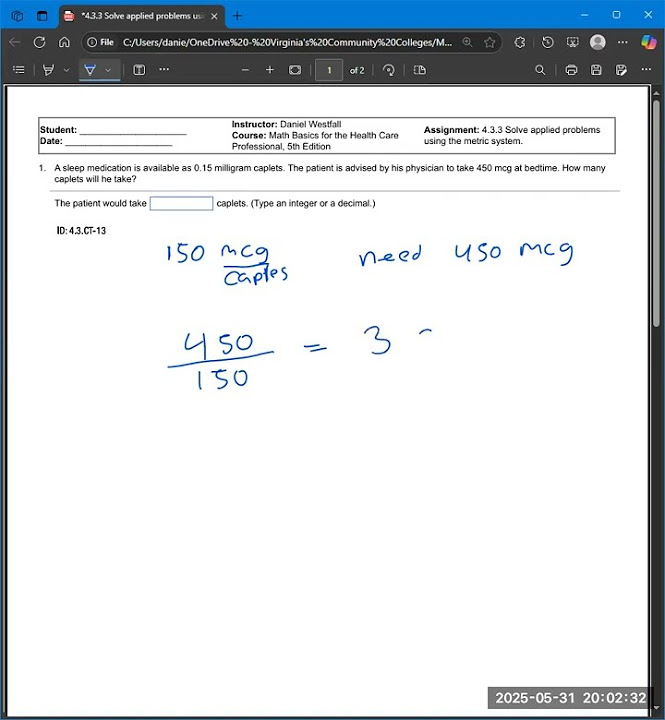 4.3.3 Solve applied problems using the metric system - YouTube