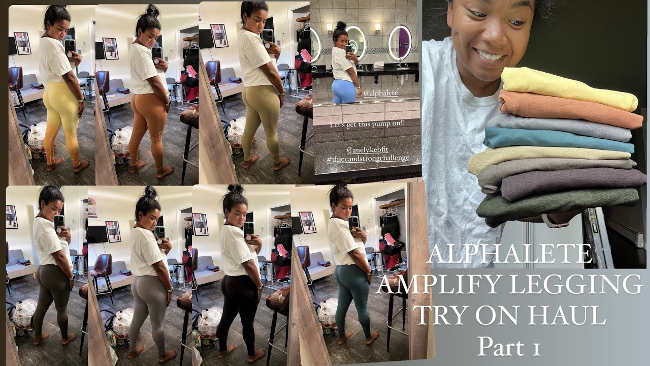 Alphalete Amplify Legging Collection/ Try on PART 1 - YouTube