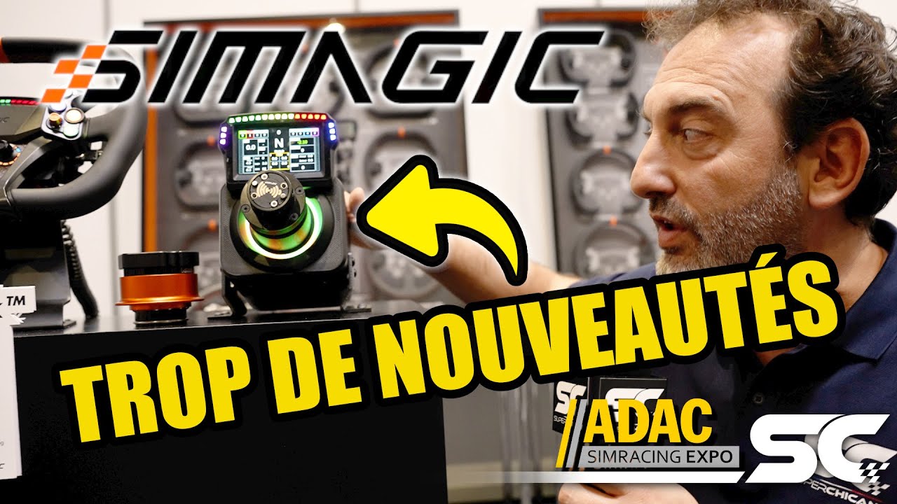 Simagic à l'ADAC 2024 : Pleins de nouveautés, volants Zeus, base Alpha ...