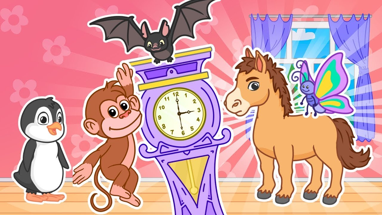 The Clock’s So Busy! Monkey, Bat, and Friends! | Nursery Rhymes & Kids ...