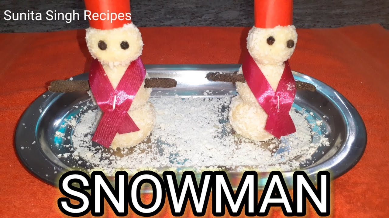 CHRISTMAS SPECIAL SNOWMAN | COOKING WITHOUT FIRE RECIPE | KIDS SPECIAL ...