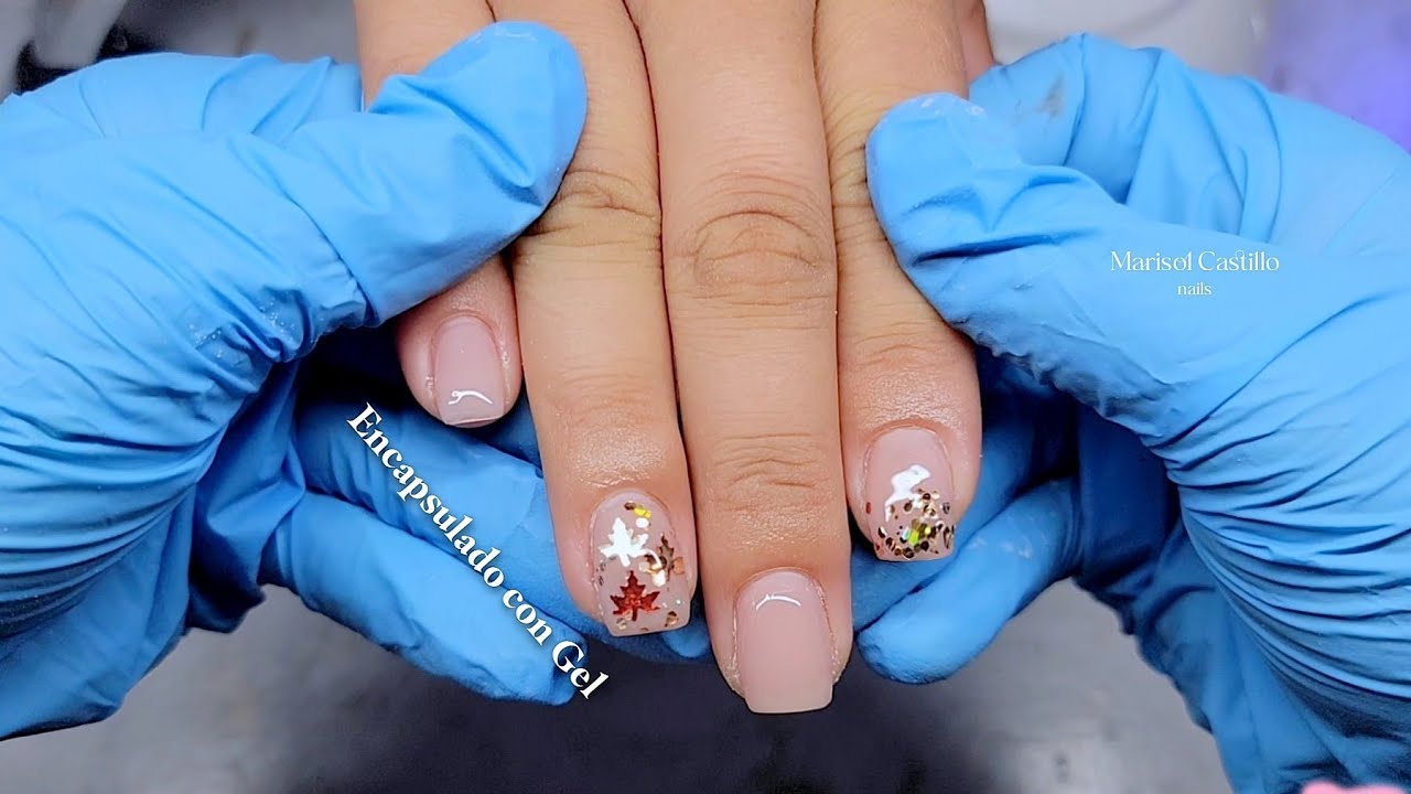 Baño de Acrlico + Encapsulado con Gel | Uñas de OTOÑO🍁 - YouTube
