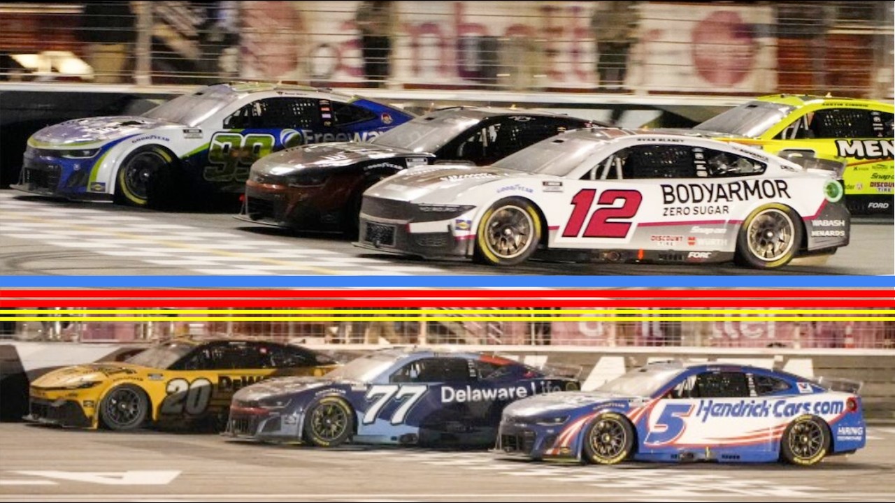 NASCAR 2024/2025 Atlanta Photo Finish Comparison - YouTube