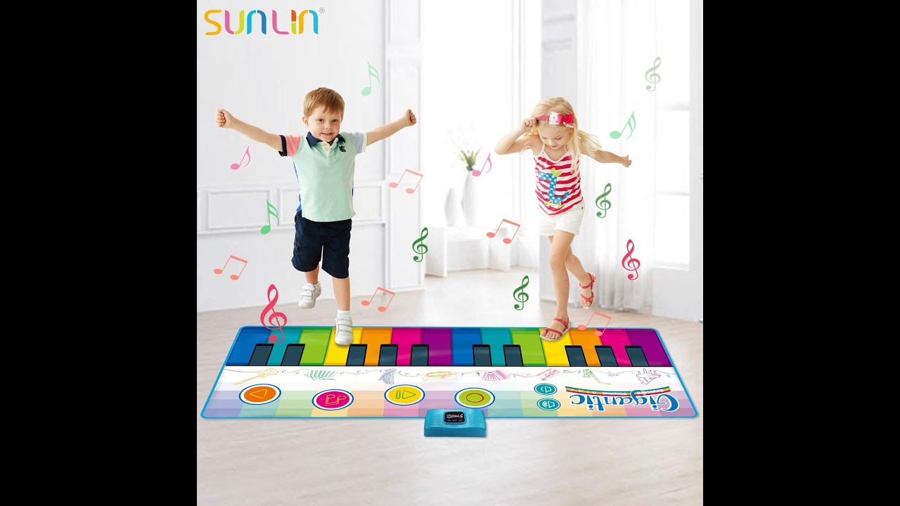 SUNLIN Giant Floor Piano Mat, 24 Keys Keyboard Play Mat, Jumbo #Musical ...