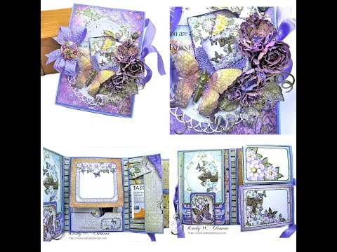 Really Reasonable Ribbon Blog: Vintage Purple Roses Tri-fold Folio With 