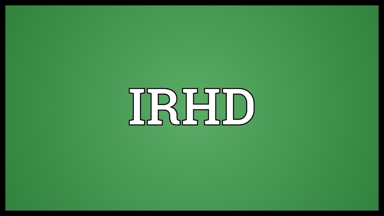 IRHD Meaning - YouTube