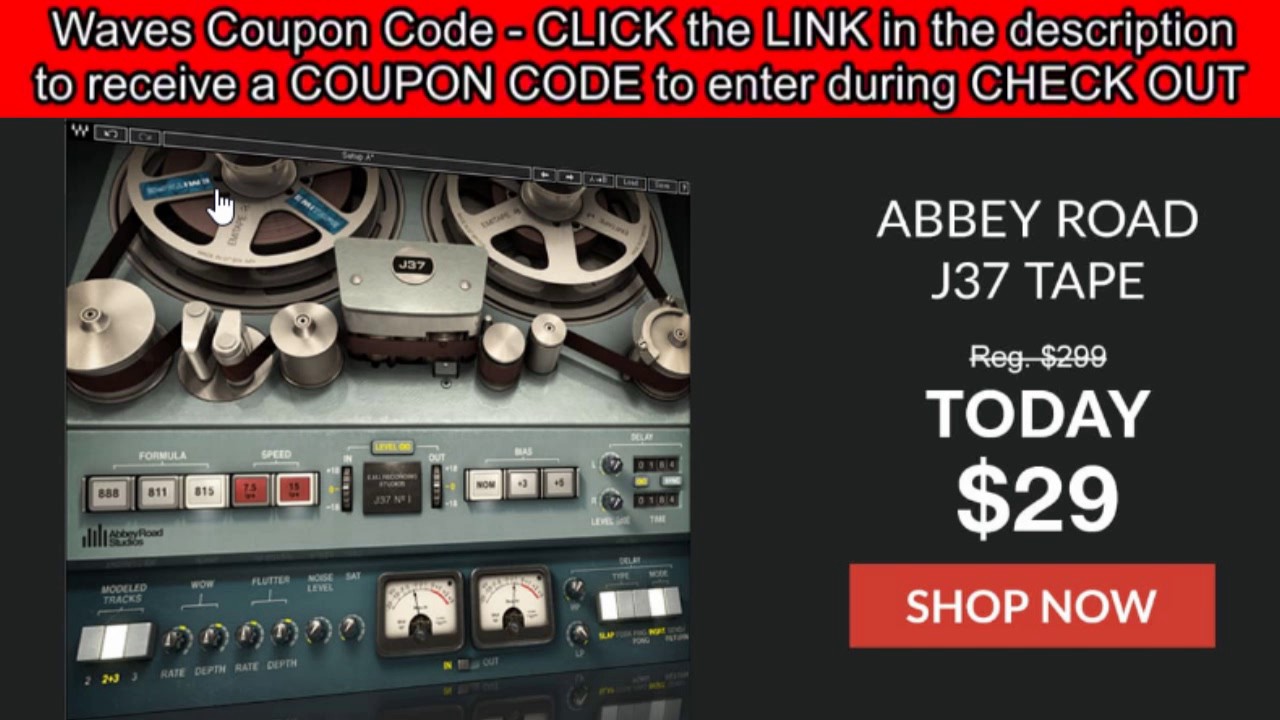 Waves Abbey Road J37 ($299) Get it for $26 with Waves Coupon Code (Link in Description) - YouTube