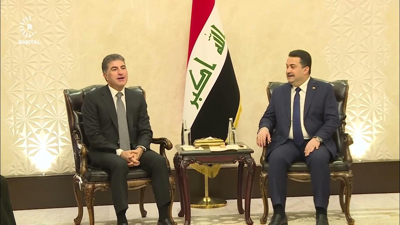 لقاء رئيس اقليم كوردستان نيجيرفان بارزاني مع رئيس مجلس الوزراء العراقي