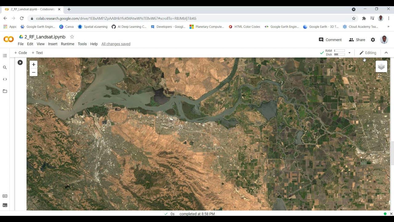 Machine Learning with Landsat on Earth Engine Python API and Colab | Random Forest ...