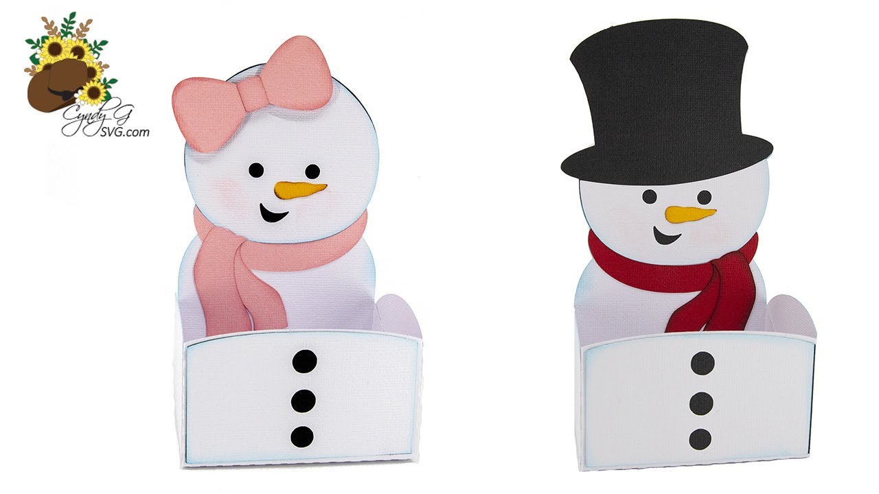 Snowman Belly Box SVG Assembly Tutorial - YouTube