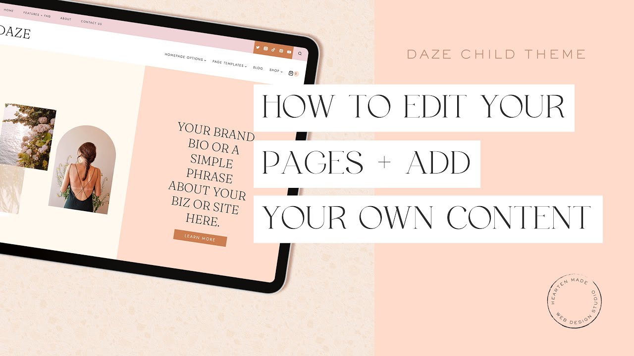 Daze - How to Edit & Add Content to Your Pages - YouTube