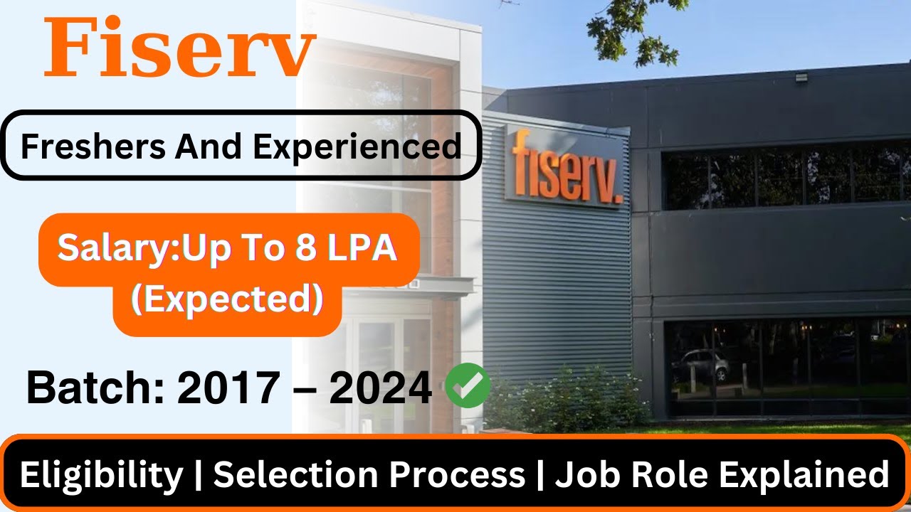 Fiserv Recruitment 2024 | it jobs for freshers 2023 | new job vacancy ...