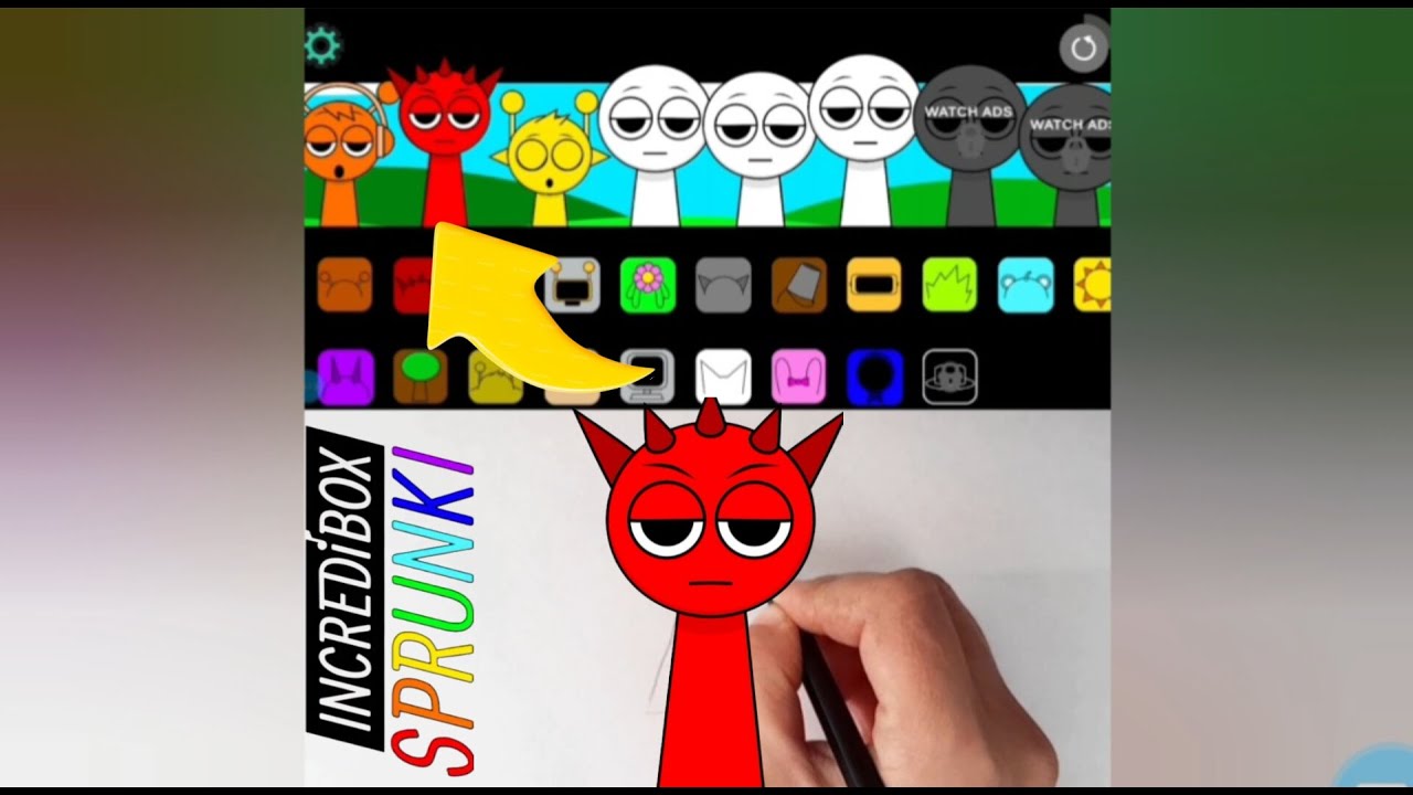 How to draw Raddy from Incredibox sprunki! Drawing tutorial - YouTube