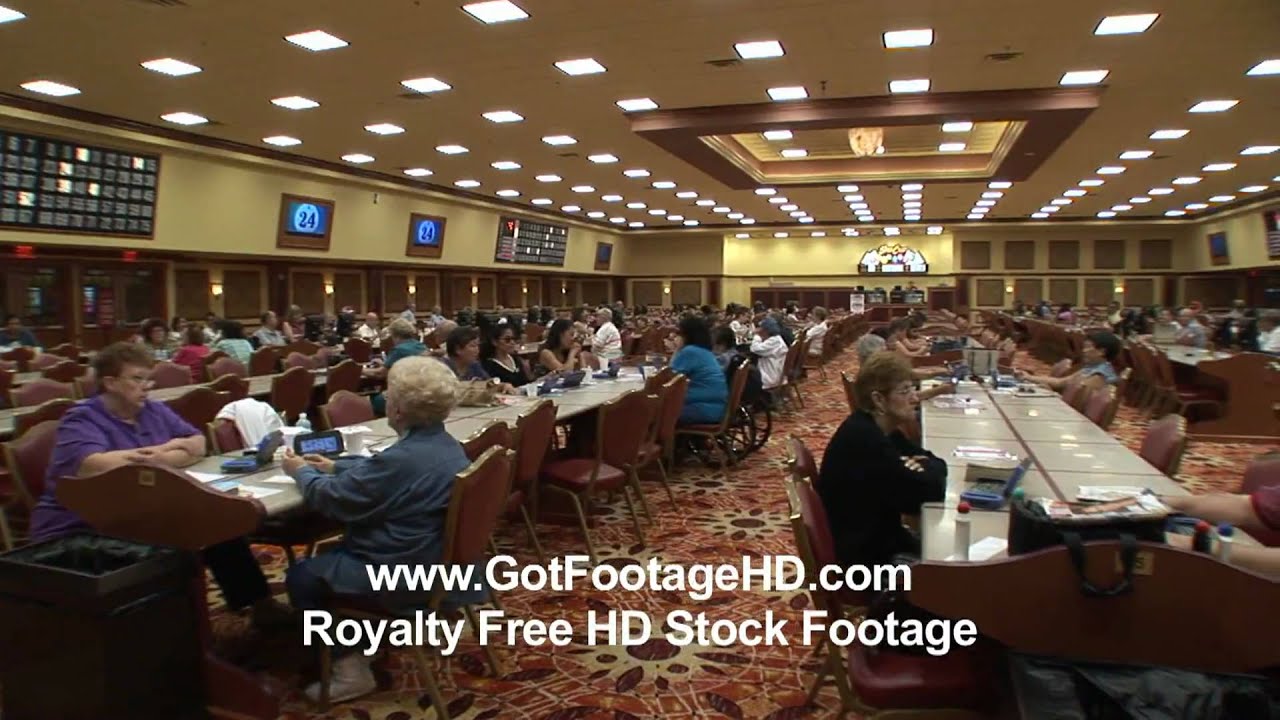 A Large Bingo Hall in Las Vegas by GotFootageHD.com - YouTube