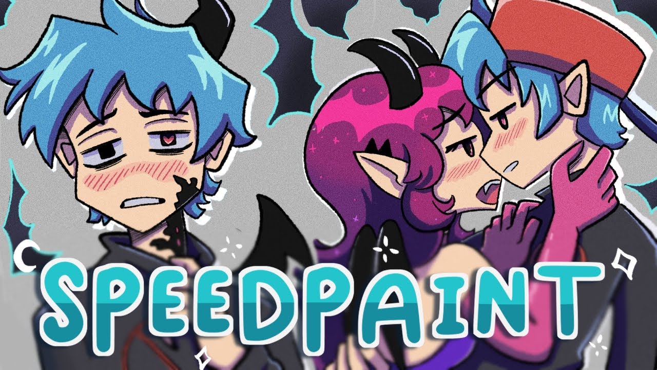 【speedpaint】♪ FNF Demon Boyfriend - YouTube