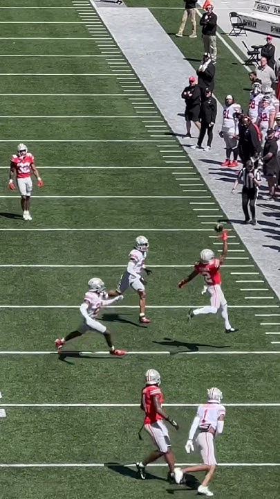 Emeka Egbuka one handed catch Ohio State Spring Game 2024 - YouTube