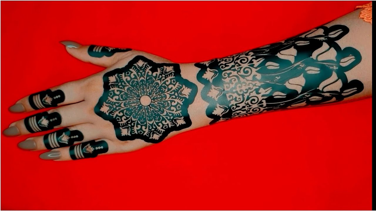 Amazing and beautiful cellotape mehndi design | Sudanese mehndi design ...