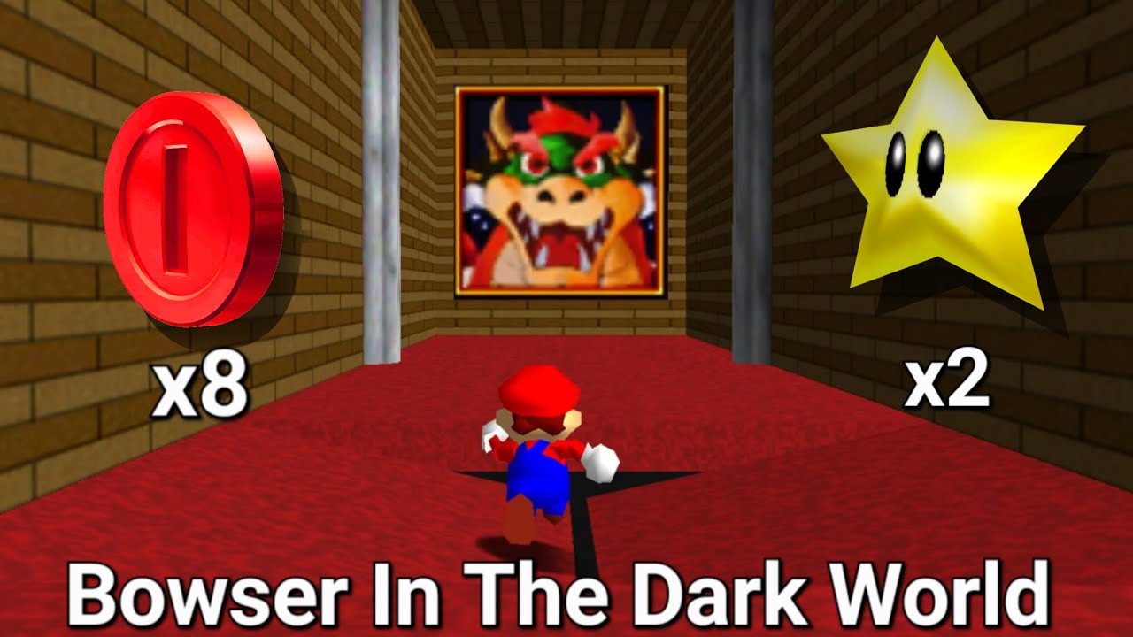 Bowser In The Dark World Clear + Red Coins - Super Mario 64 - YouTube