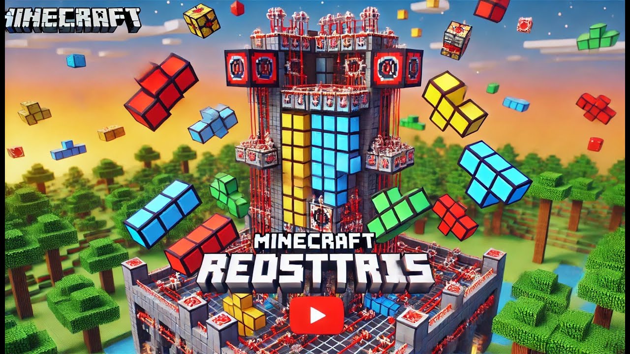 I made Tetris in minecraft with redstone! (bedrock) - YouTube
