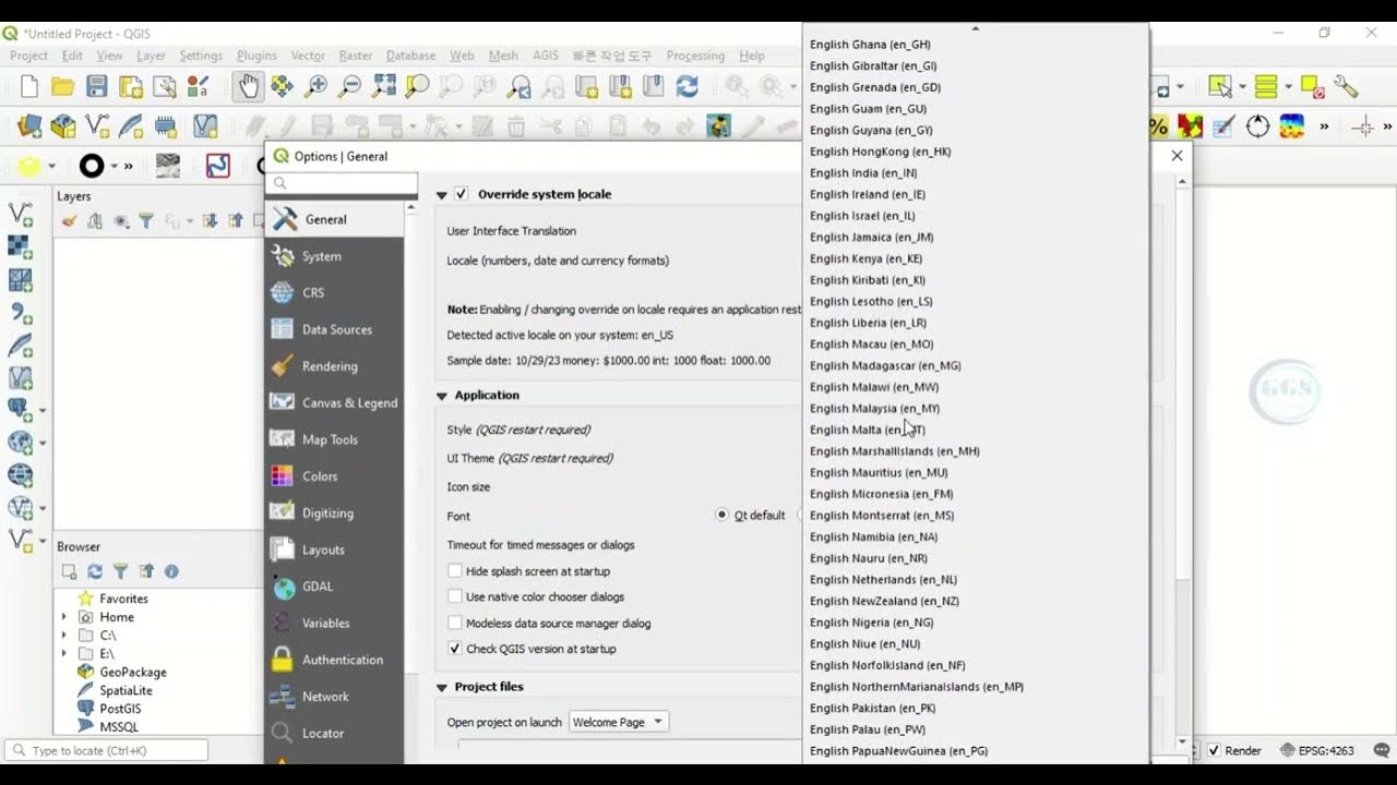 Change Language Settings of QGIS - YouTube