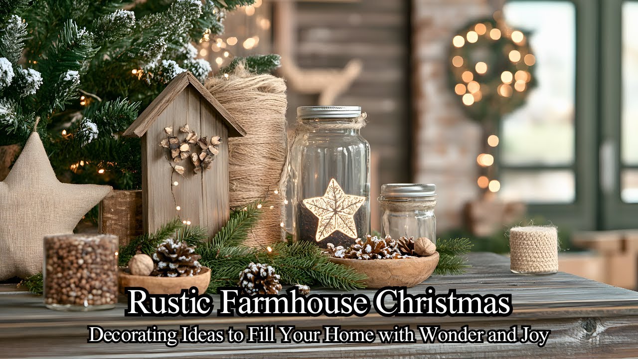 10 Rustic Farmhouse Christmas Decorating Ideas to Fill Your Home with Wonder and Joy - YouTube