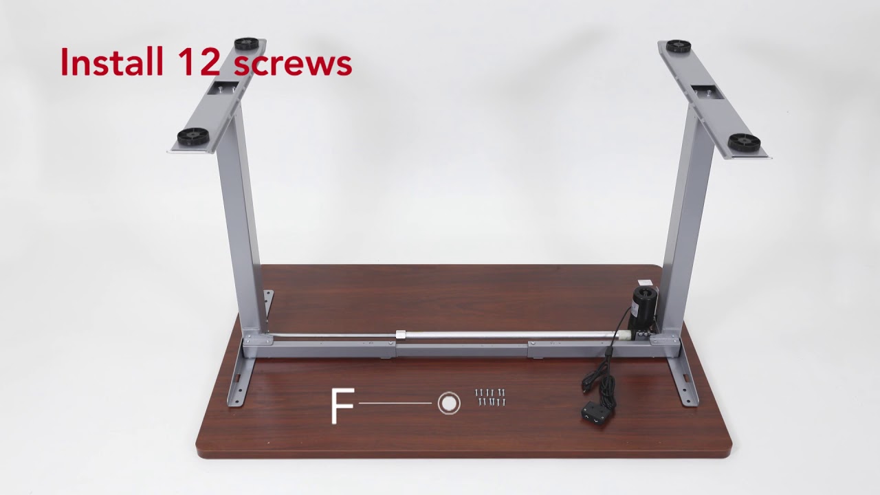 Single Motor Standing Desk Installation - YouTube