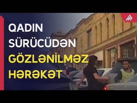 Azərbaycanda qadın sürücü \