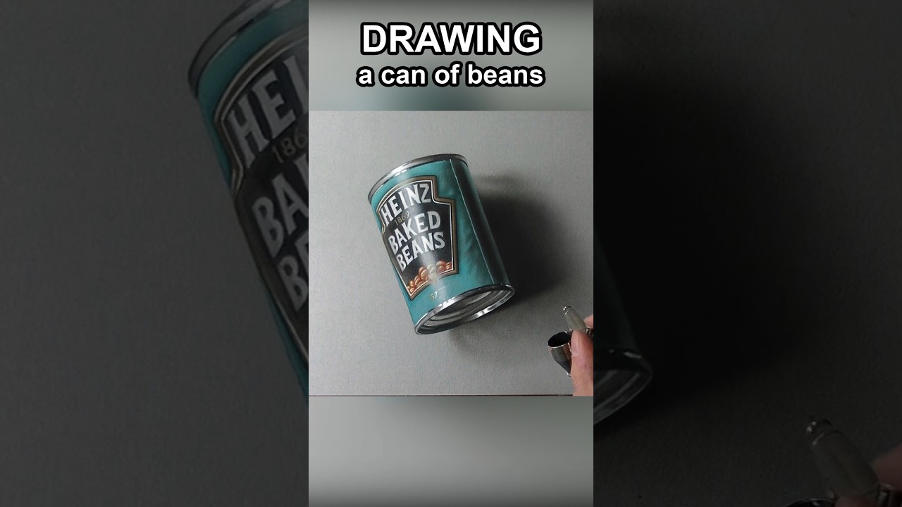 Hyper-realistic can of beans #drawing #art #marcellobarenghi #sketch # ...