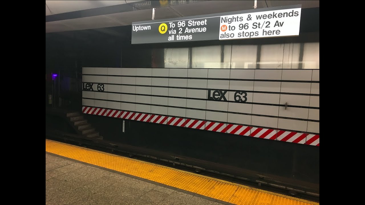 MTA: R160 (F) & (Q) Trains + R46 (R) Train At Lexington Avenue-63rd ...